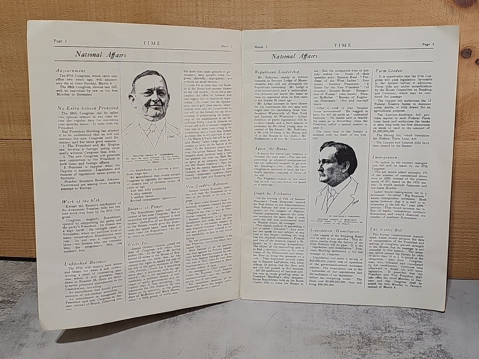 First Issue Time Magazine Vol 1 No 1 Match 3, 1923 Printed In U.S.A. | eBay