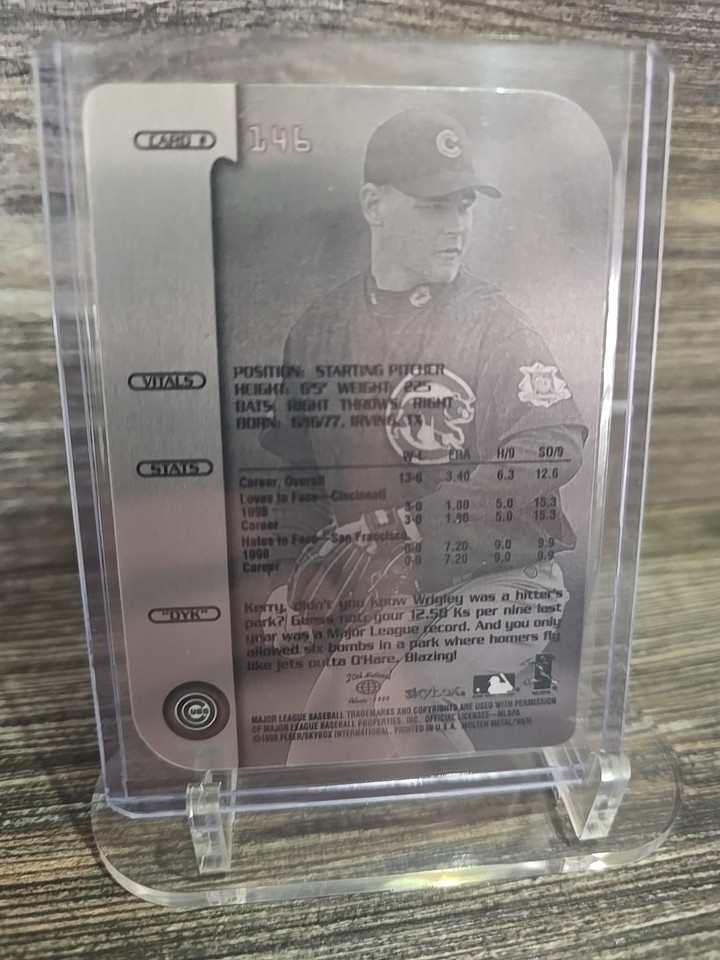 Kerry Wood 1999 Skybox METAL SMITHS XPLOSION #146 - Chicago CUBS - MINT ...