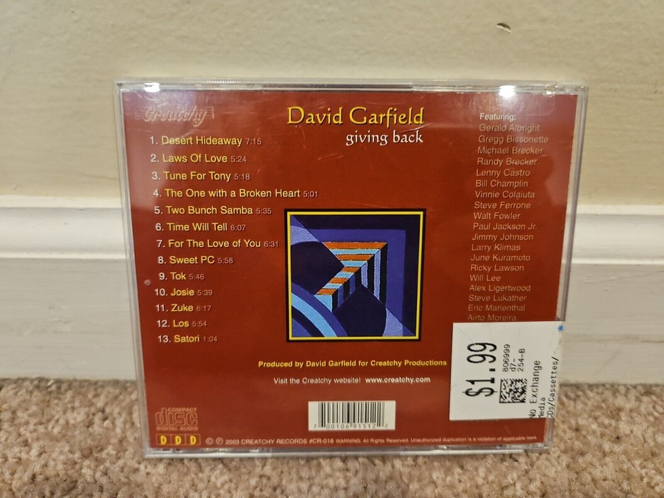 Giving Back by David Garfield (CD, Oct-2005, Creatchy Productions ...