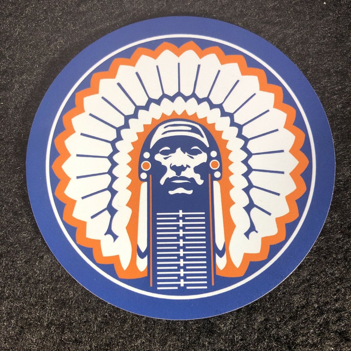 Fighting Illini Chief Logo Illinois Fighting Illini Chief Worn Orange