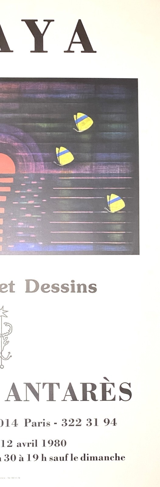 TORU IWAYA MEZZOTINT EXHIBITION ART POSTER PRINT GALERIE ANTARES PARIS ...