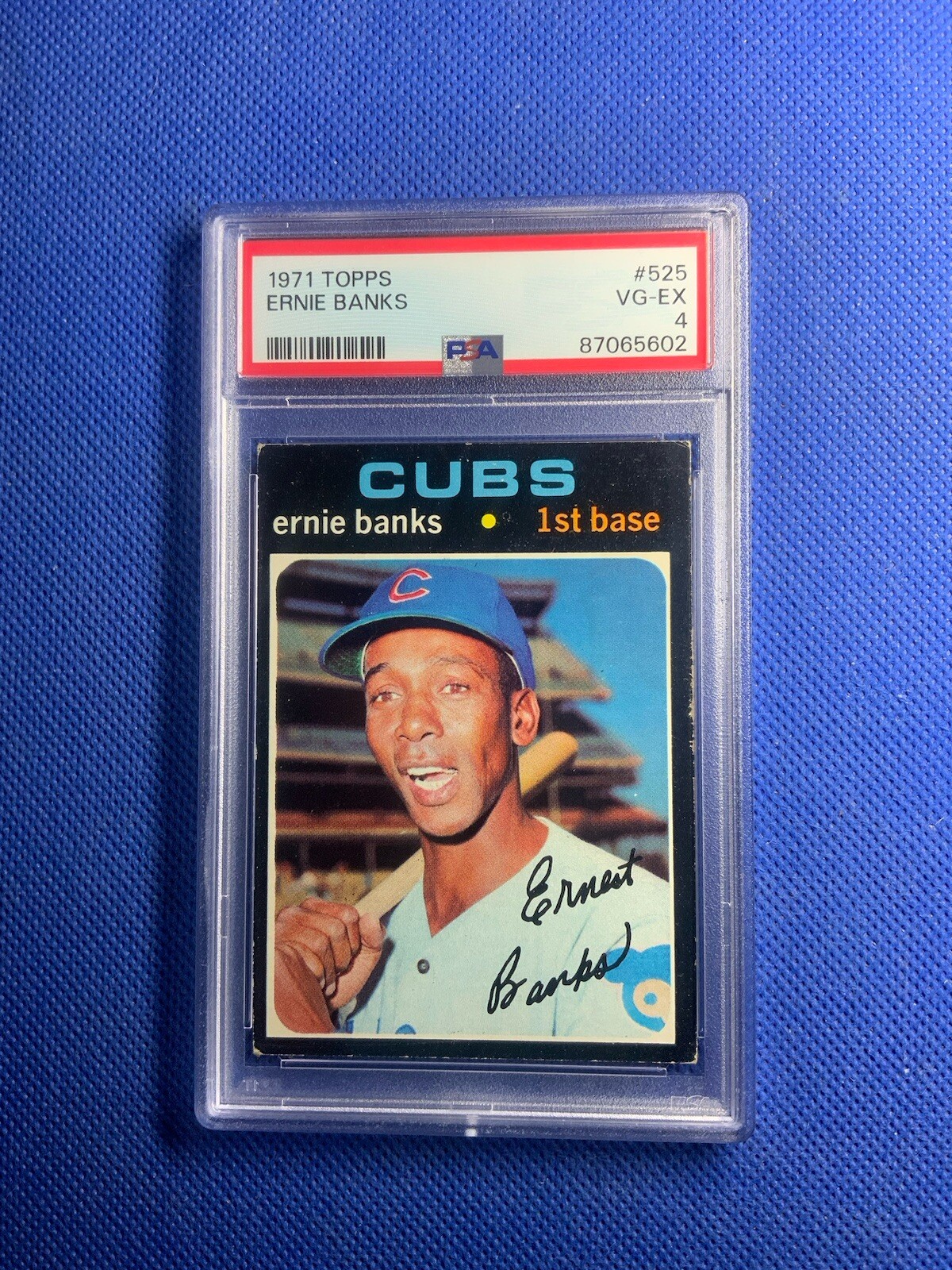 1971 Topps Baseball Card #525 Ernie Banks Chicago Cubs PSA 4 EX HOF | eBay