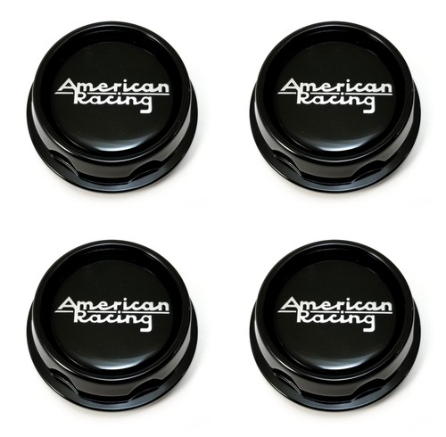 4 American Racing Black Center Caps for 5/6L AR767 AR923 Mod 12 AR172 ...