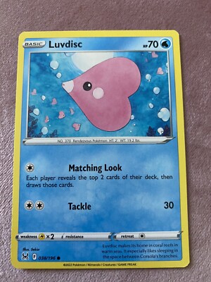 Pokémon Card 038/196 LUVDISC - LOST ORIGIN - COMMON - NM | eBay