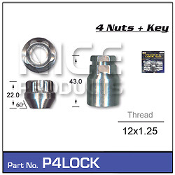 NICE PRODUCTS Lock Nuts (set of 4) P4LOCK P4LOCK | eBay Australia