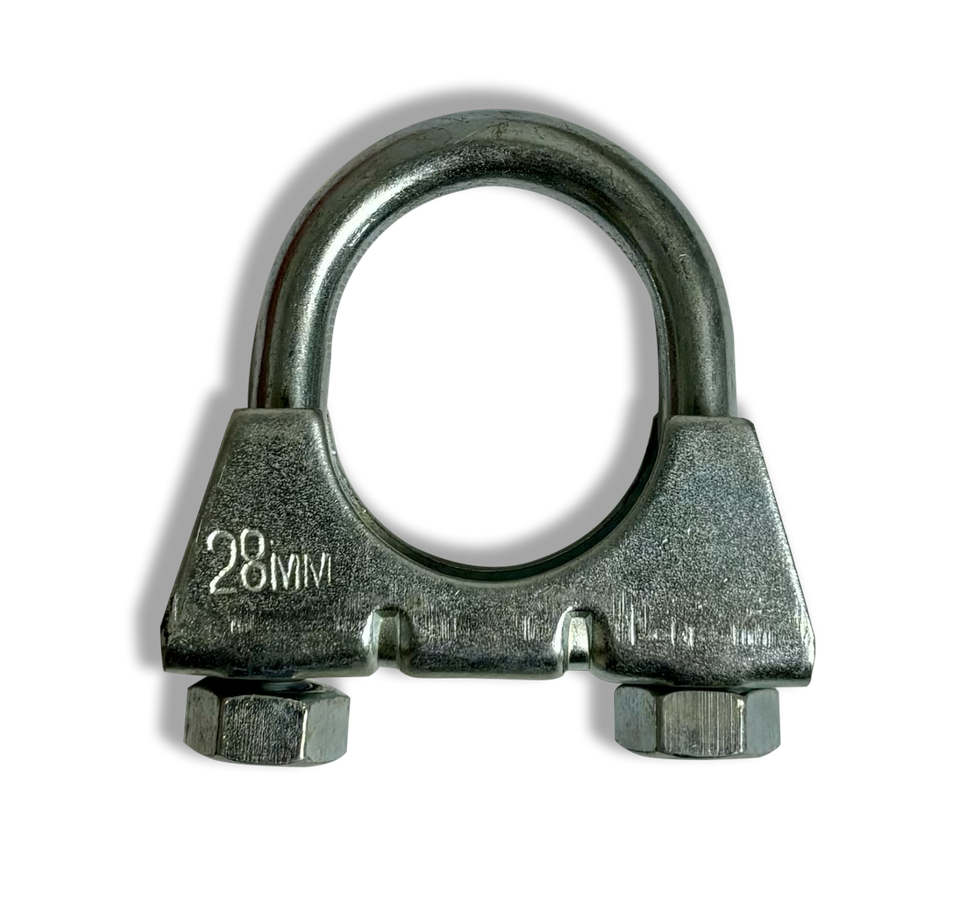 Heavy Duty U Bolt Exhaust Clamps - Universal Clamp & Nuts 28mm - 92mm ...