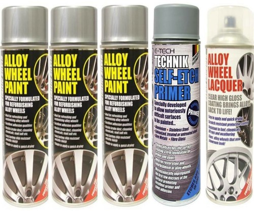 Gray Automotive Paint Primers 2 X Silver Car Alloy Wheel Spray Paint ...