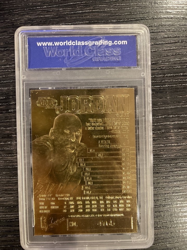 MICHAEL JORDAN 1997 Fleer Skybox Z Force 23KT Gold Card - Graded GEM ...