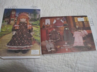 Vogue Craft Doll & Clothing Patterns 8336 8337 Uncut 18" Doll Sewing ...