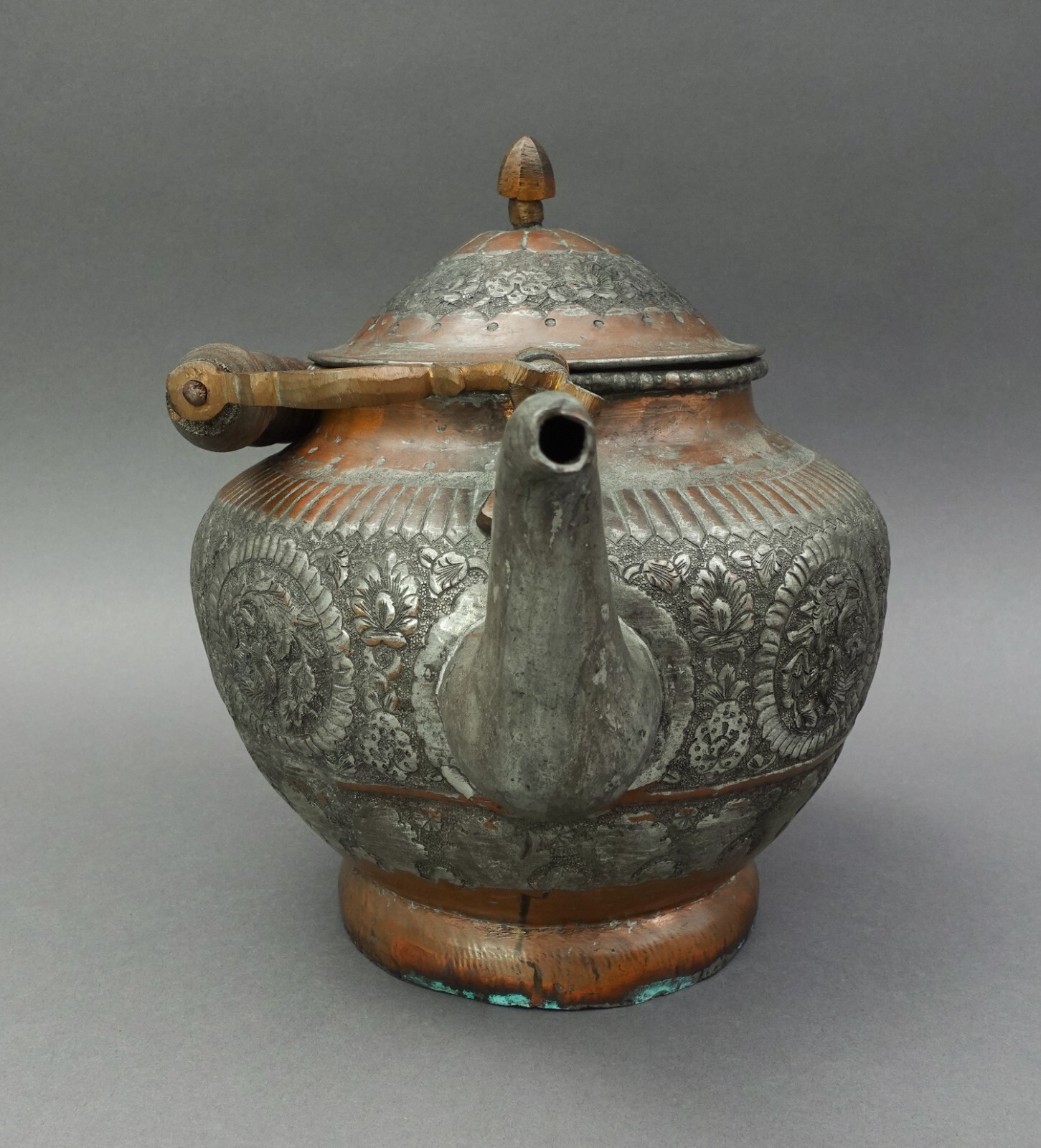 Antique Middle Eastern Persian Qajar Handmade Tin Cooper Kettle Coffee ...