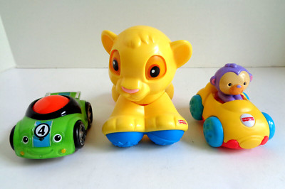 Lot 3 Fisher Price Toddler Toys Disney Clicker Pals Baby Simba & 2 ...