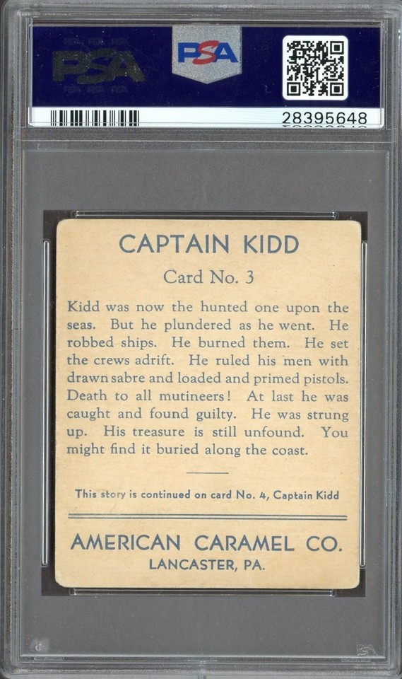 1930 American Caramel Historical Characters #3 (PSA 3 VG) Trial of ...