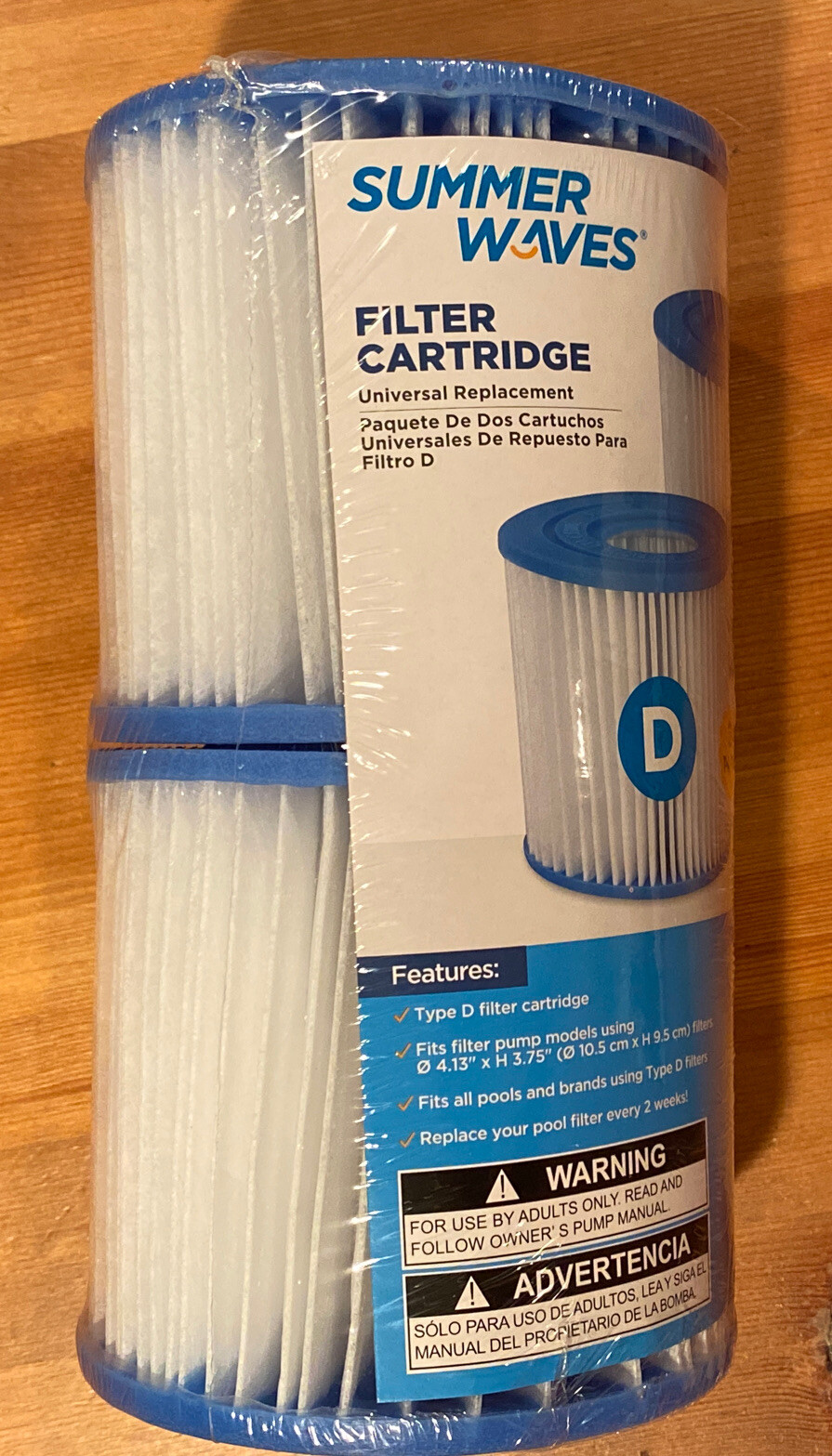 Summer Waves Polygroup Pool Filter Cartridge (D Type) - 2 Pack ...