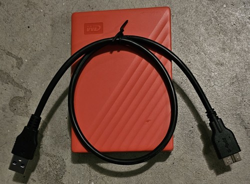 RED Western Digital WD 4TB My Passport USB Portable External Hard Drive ...