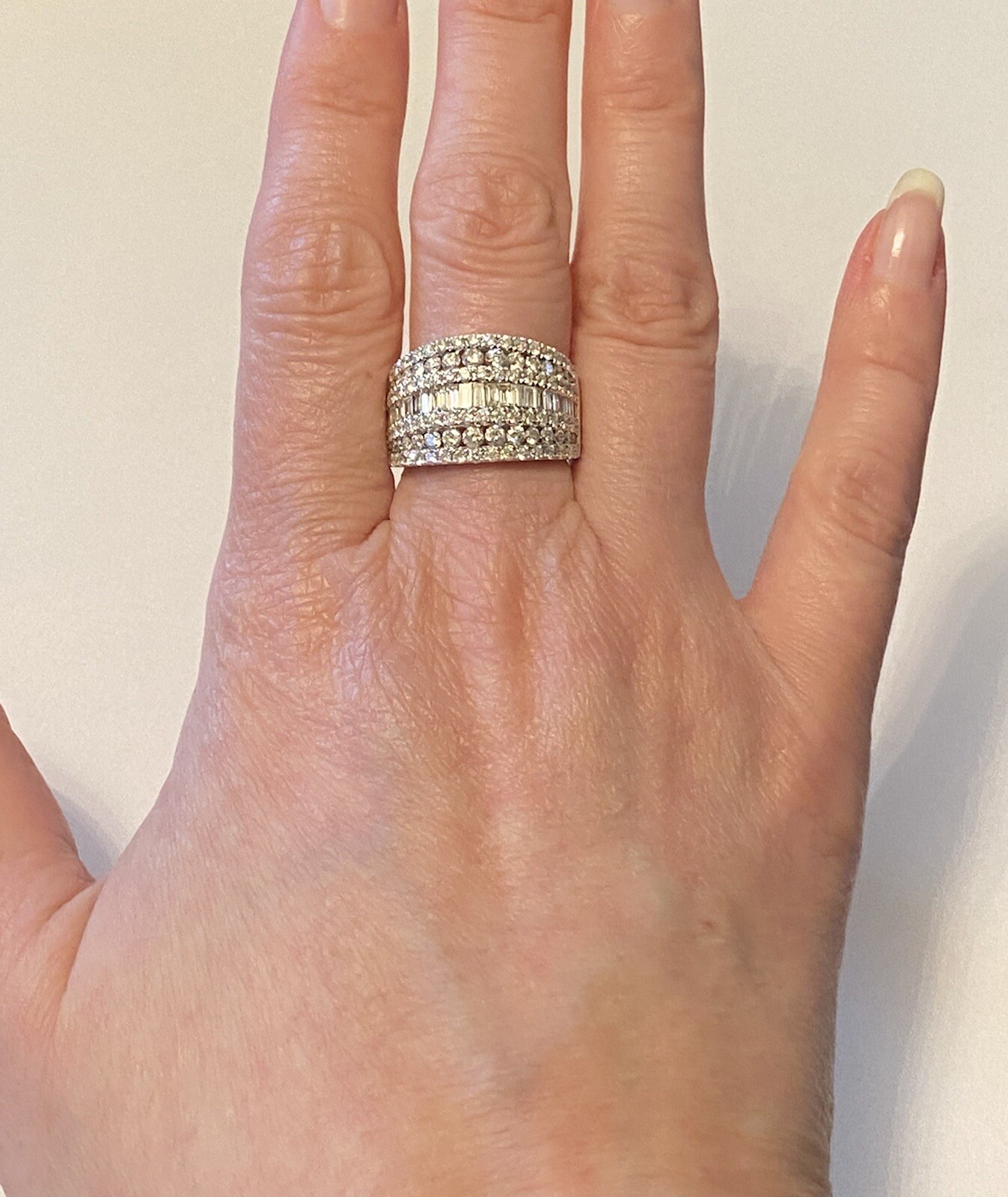 EFFY MULTI ROW DIAMOND STATEMENT COCKTAIL CLUSTER RING (2.25 CT) 14K ...