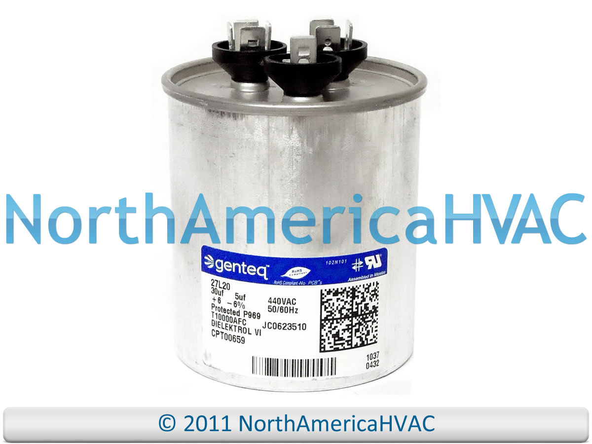 OEM Capcom Capacitor 30/5 uf MFD 440 volt Replaces Trane GE CPT659 ...