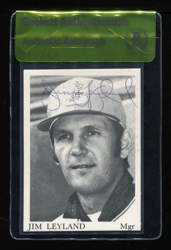 1975 TCMA Clinton Pilots #1 Jim Leyland HOF 2024 Signed Auto Rookie ...