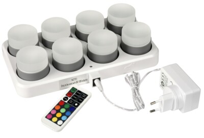 Duni LED-Mini Lamp-Set Teelicht wiederaufladbar 8 Stk. Multicolor inkl ...