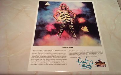 ROBERT SWEET SGlossy PHOTO>STRYPER Fan Club Print