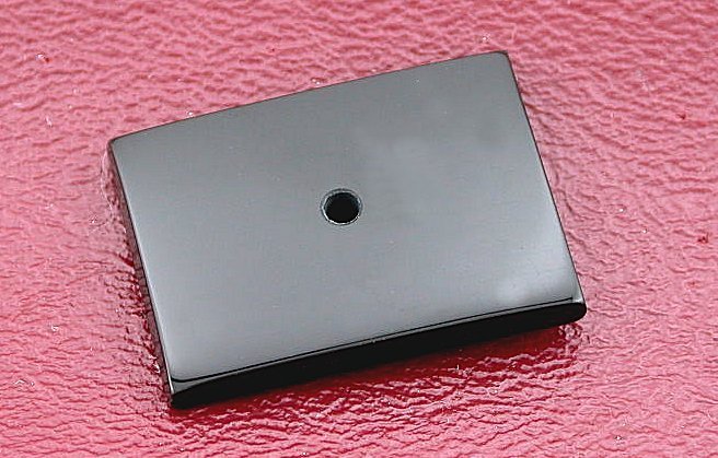 TWO 25x18 Black Onyx Rectangle Flat Buff Top 2mm Hole Cabochon Ring ...