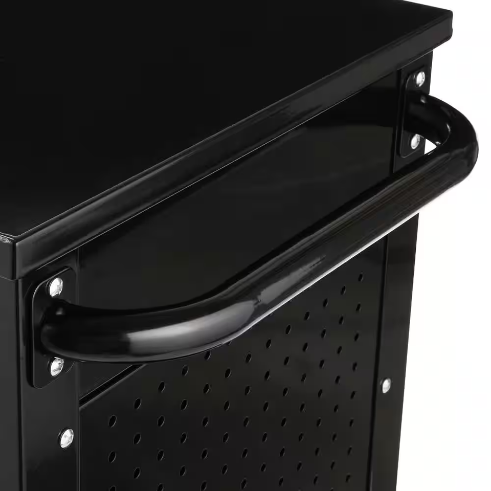 Tool Storage 33 in. W Mechanics Cart with Extended Side Table and ...