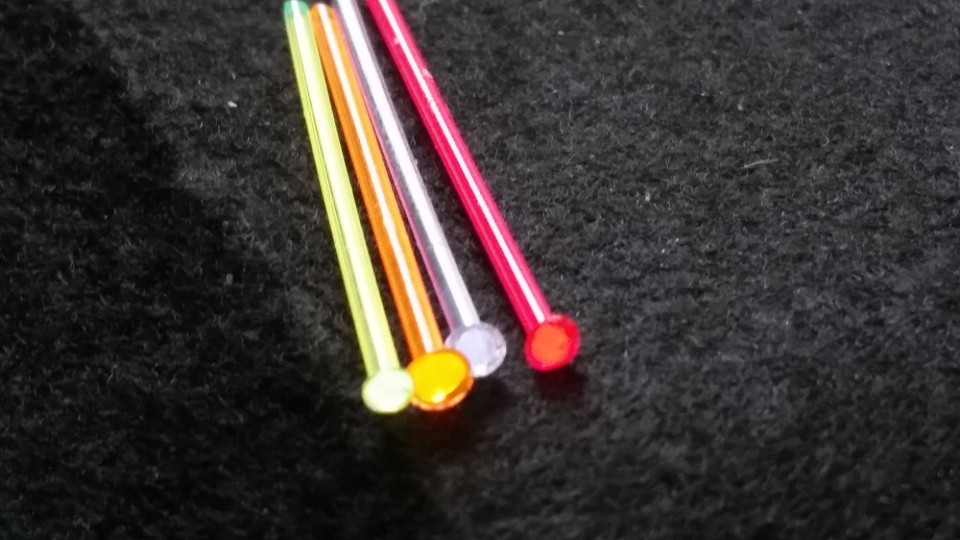 Neon fiberoptic replacement sight fiber optic rods .080 2mm 4 colors ...