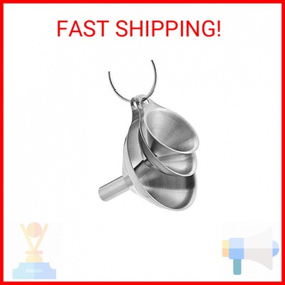 Stainless Steel Funnels for Kitchen,Small Metal Funnels (1.7Inch/ 2 ...