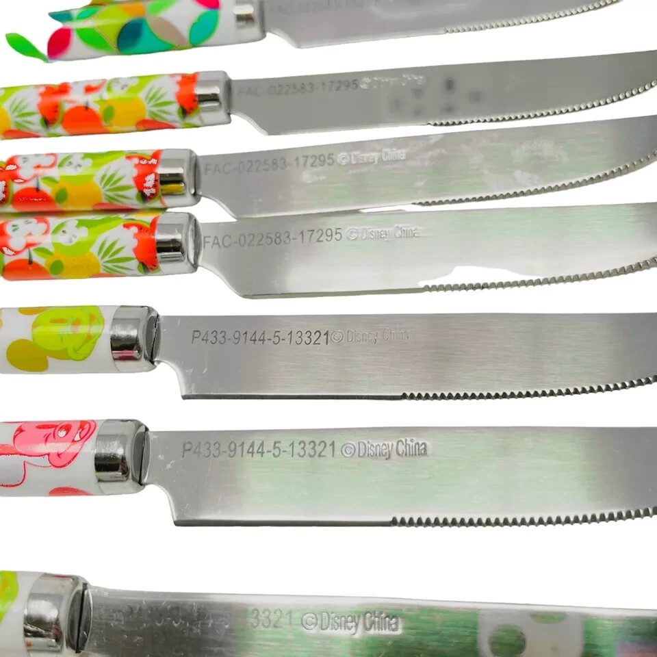 10Pc Multi Colored DISNEY Summer Fun Knives, FAC-022583-17295, P433 ...