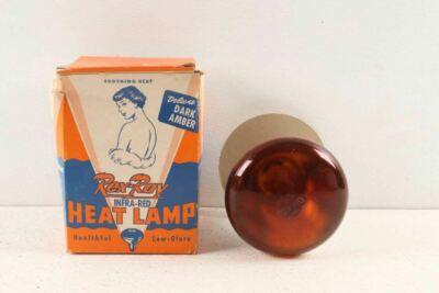 Antique Rex Ray Dark Amber Infra Red Heat Lamp & Box | eBay