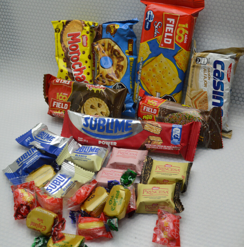 Favorite Peruvian Snacks Candies, Chocolates, Cookies (26 count) | eBay