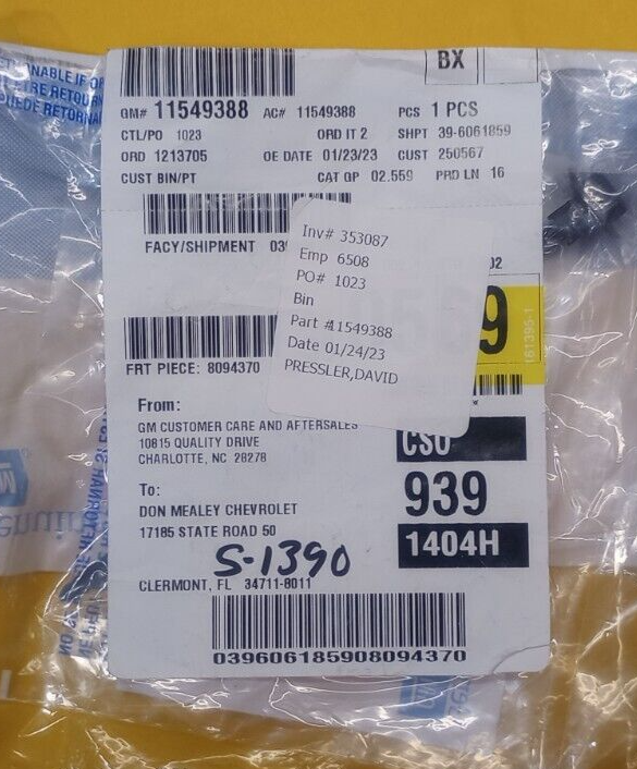 GM NOS OEM Wiring Harness Clip 11549388 S-1390 | eBay