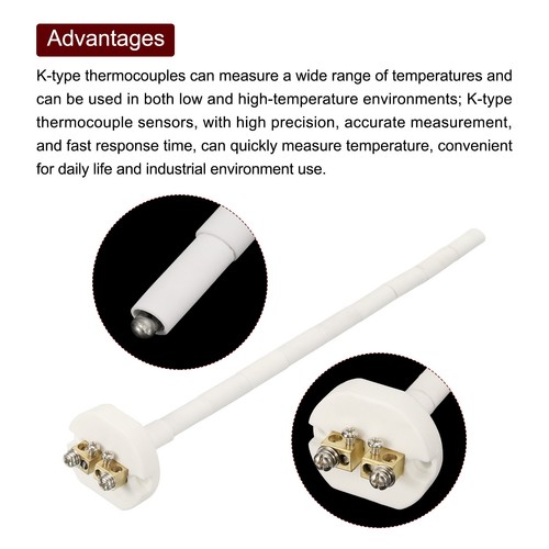 K Type Ceramic Kiln Furnace Probe Thermocouple Sensor High Temperature ...