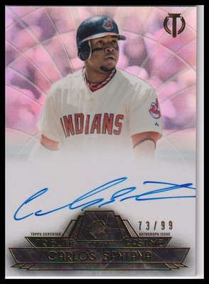 2014 Topps Tribute #TPT-CSA Carlos Santana Tribute to the Pastime ...