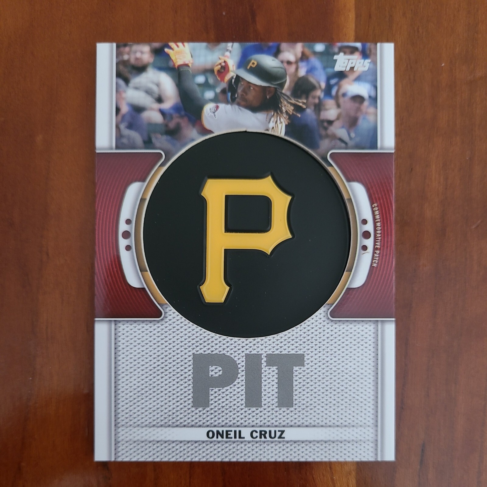 ONEIL CRUZ COMMEMORATIVE PATCH LOGO card 2023 Topps TLP-OC PIRATES ...