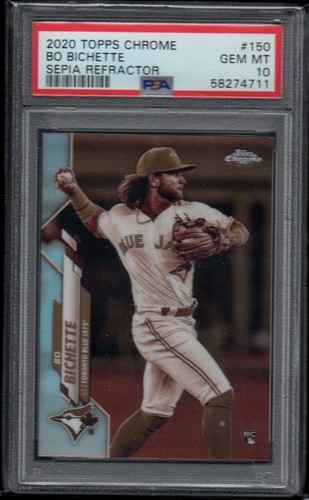 2020 Topps Chrome SEPIA REFRACTOR #150 Bo Bichette TORONTO BLUE JAYS ...