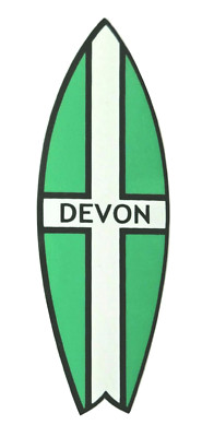 Devon Flag Surfboard External Car Window Bumper Sticker - Made & Sold ...