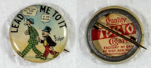 LEAD ME TO IT 1910s Litho Tin & Celluloid Fisher Comic Pinback ...