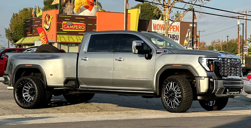 24'' Xtreme Mudder XM 900 Black Milled Dually Wheels 8X165 GMC RAM 3500 ...