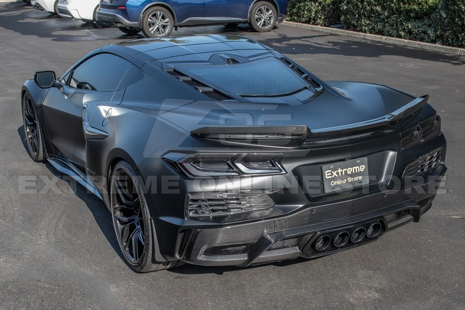 CARBON FIBER Rear Wing Wicker Bill Extension Winglets For 23-Up ...