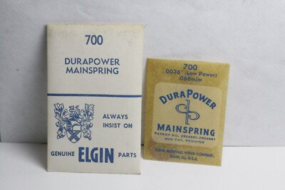 NOS Elgin Grade 700 Alloy Mainspring LOW POWER 14W | eBay