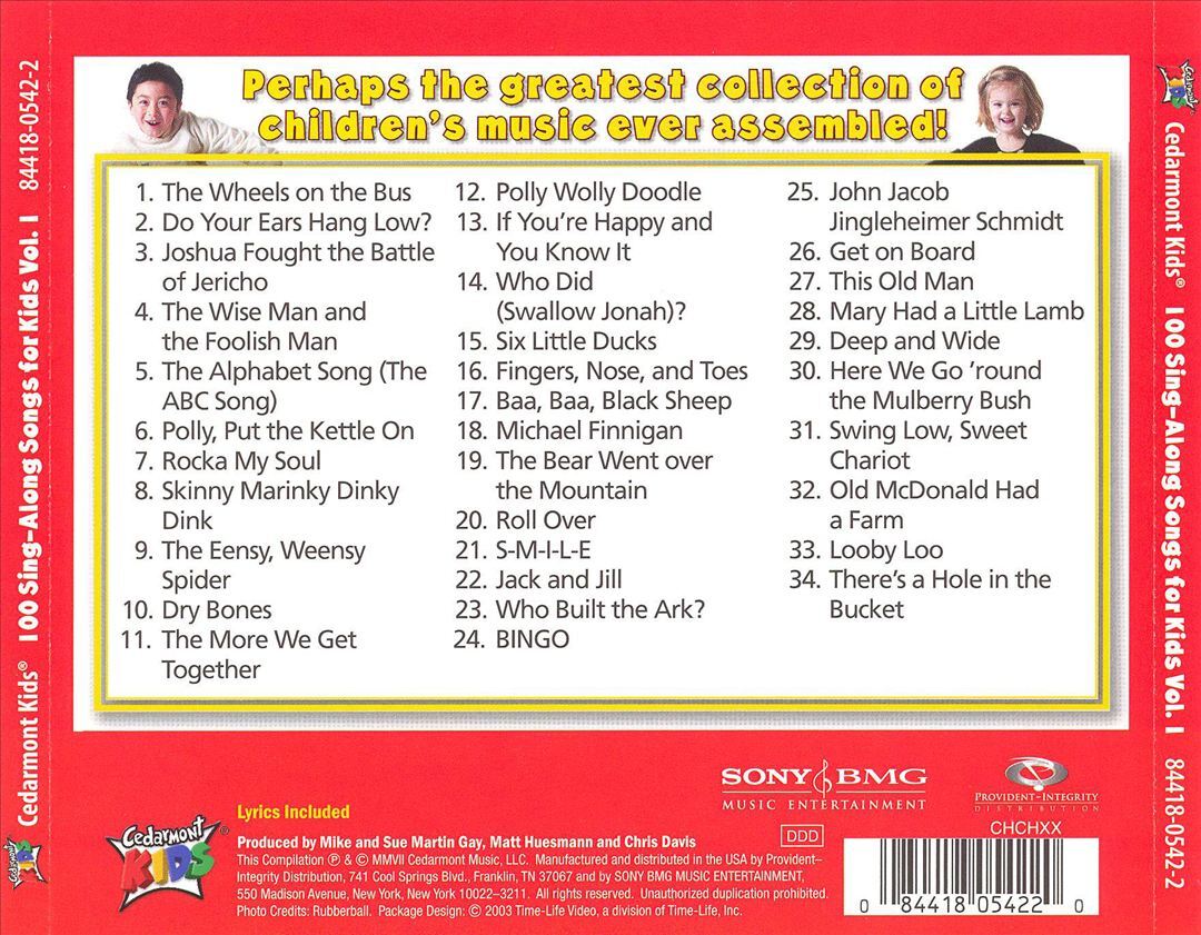 100 SING ALONG SONGS FOR KIDS NEW CD | eBay