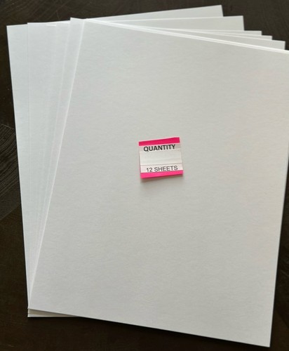 8.5" x 11" CARDSTOCK 110 lb PAPER WHITE - 12 SHEETS - NEW Staples Brand ...