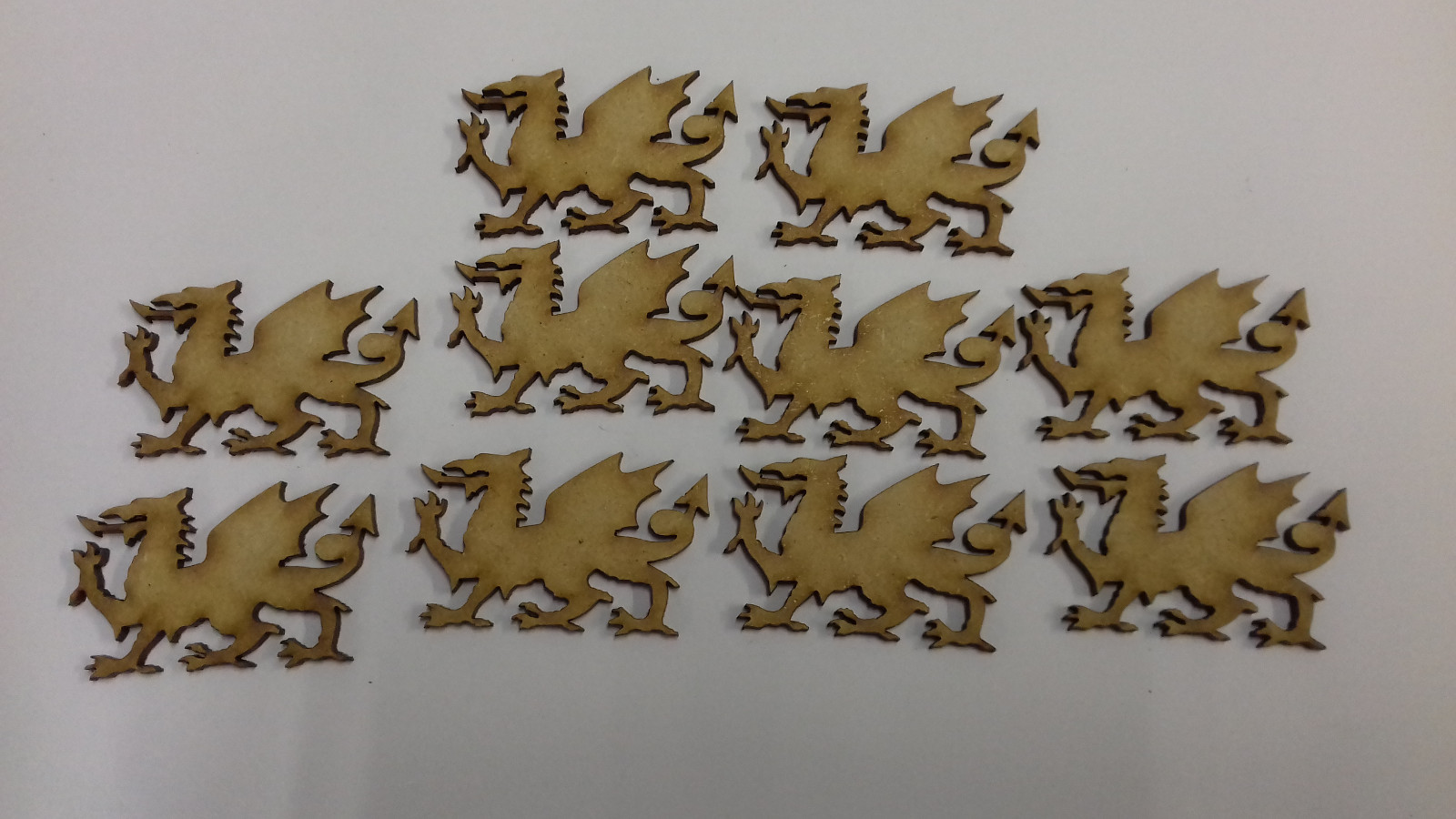 10 x Laser Cut Welsh Dragon Shapes 60 x 35mm made from 3mm MDF | eBay UK