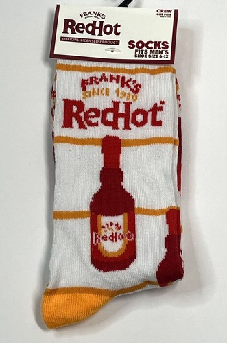 Franks Red Hot Sauce Socks Men Crazy Fun Crew One Pair Novelty Gift ...