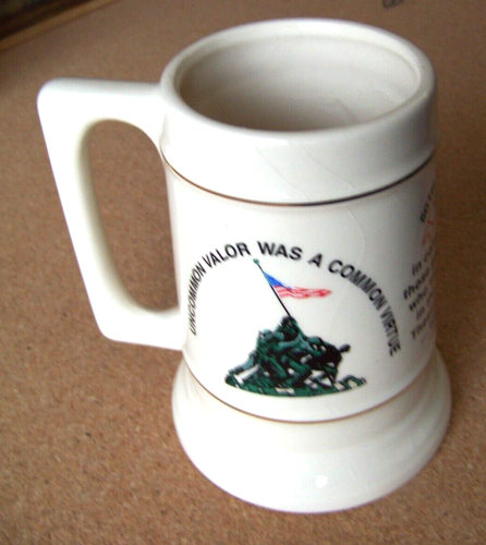 United States Marine Corps stein 50th Ann. WWII USMC mug tankard Iwo ...