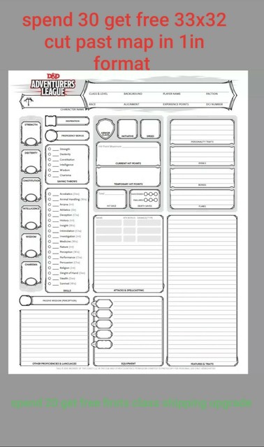 Form Fillable Adventurers League Character Sheet - Printable Forms Free ...