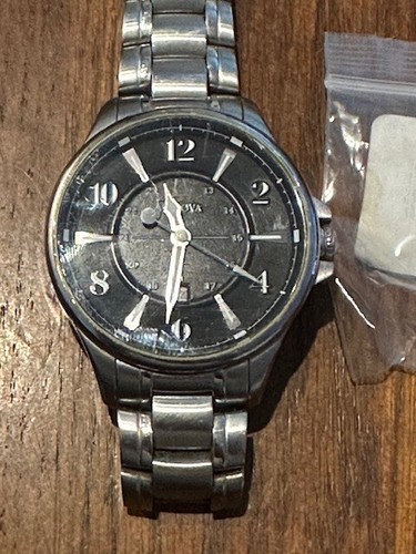 Bulova C860870 Stainless Steel 96b134 Black Face Watch for sale online ...