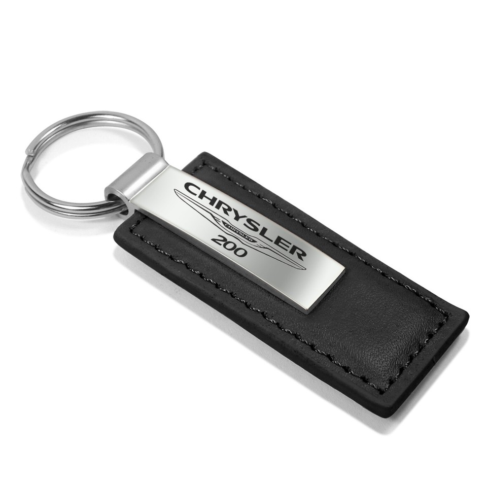 Chrysler 200 Black Leather Key Chain Key-ring Keychain | eBay