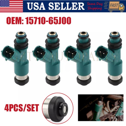 4 Fuel Injector 15710-65J00 For 2007 2008 2009 2010 2011 12 2013 Suzuki ...