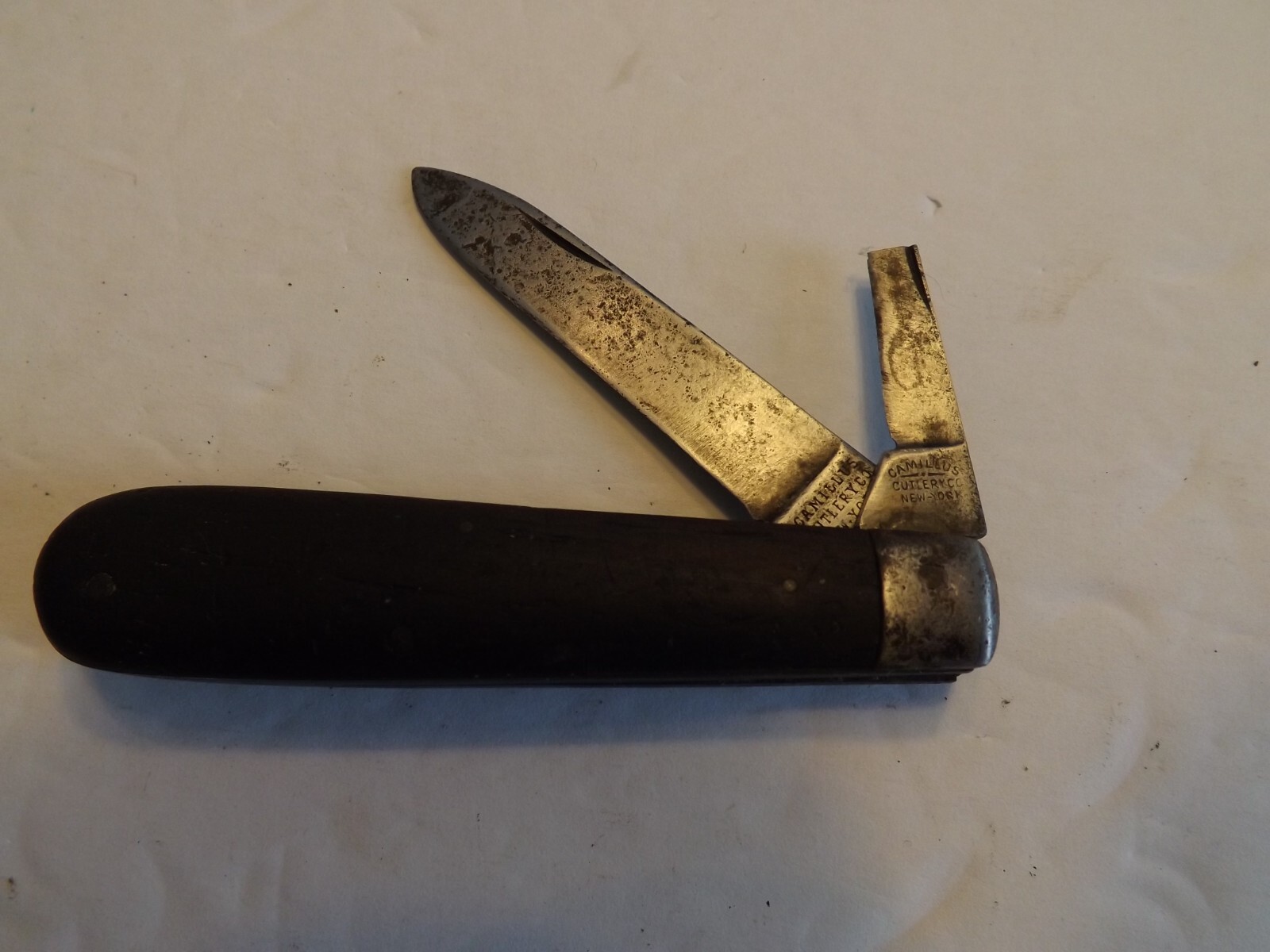 Vintage CAMILLUS CUTLERY CO. NEW YORK 1902-1915 2 Blade Pocket knife ...